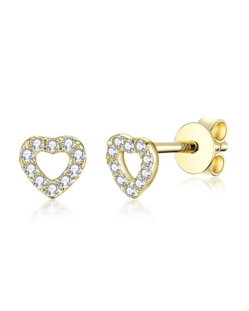 HEART SHAPE DIAMOND STUDS - Diasun Fine Jewelry