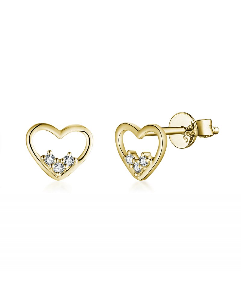 HEART SHAPE DIAMOND STUDS - Diasun Fine Jewelry