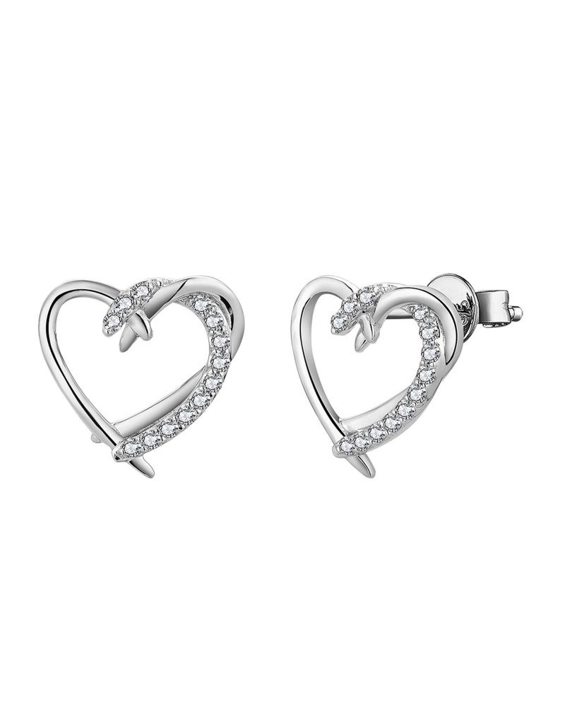 HEART SHAPE DIAMOND STUDS - Diasun Fine Jewelry