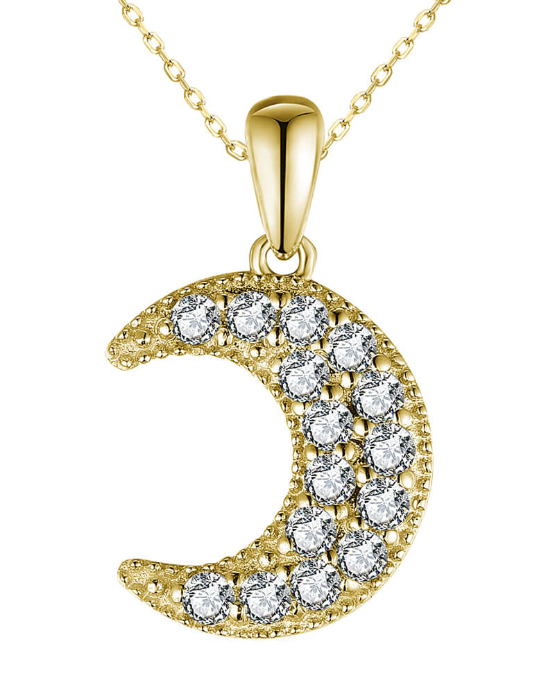 CRESCENT MOON DIAMOND PENDANT - Diasun Fine Jewelry