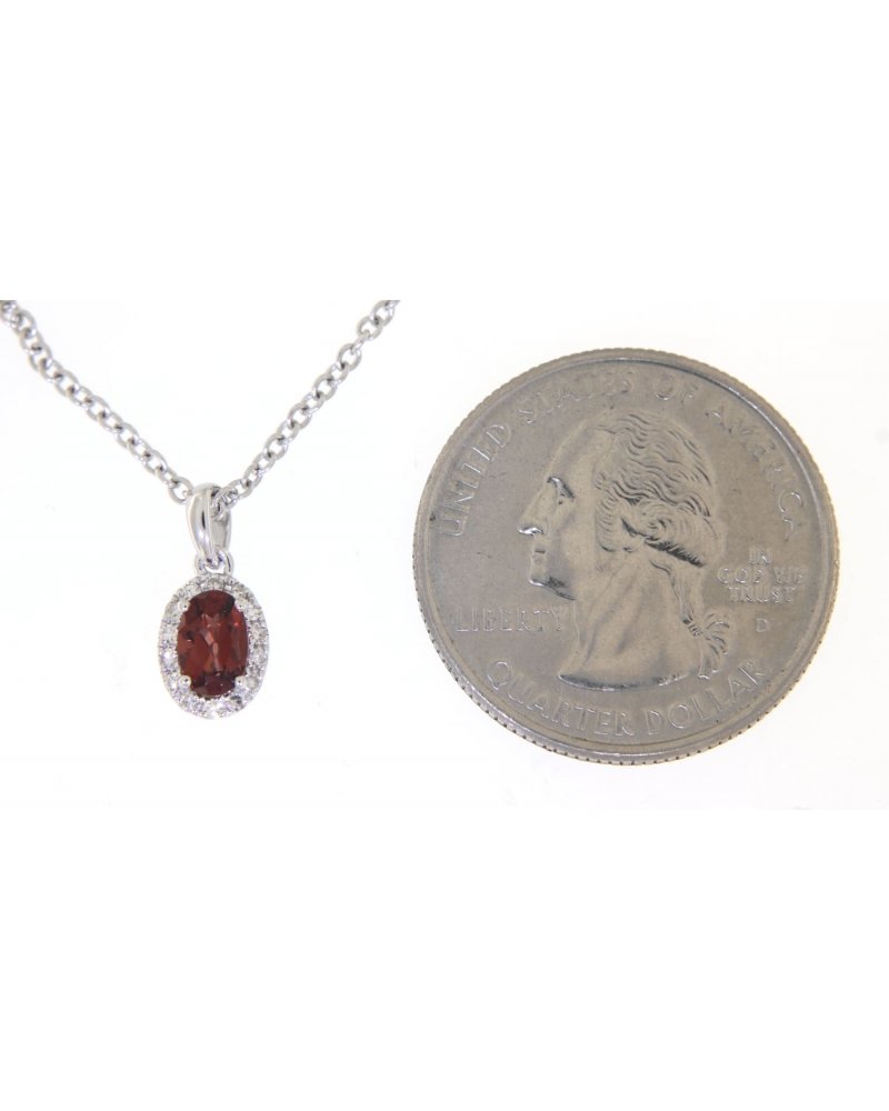 OVAL COLORED STONE DIAMOND PENDANT - Diasun Fine Jewelry