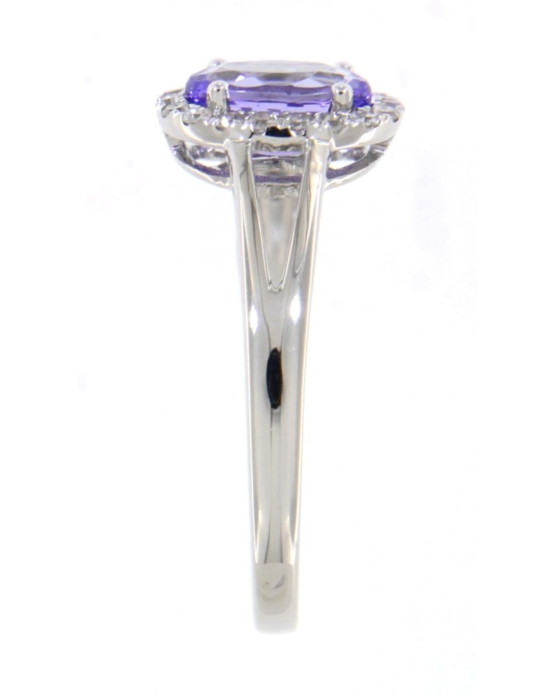 OVAL COLORED STONE DIAMOND RING - Diasun Fine Jewelry