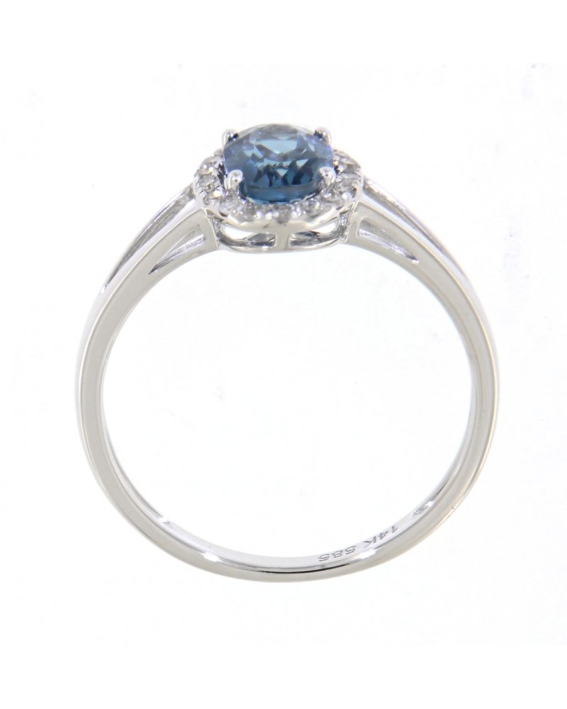 OVAL COLORED STONE DIAMOND RING - Diasun Fine Jewelry