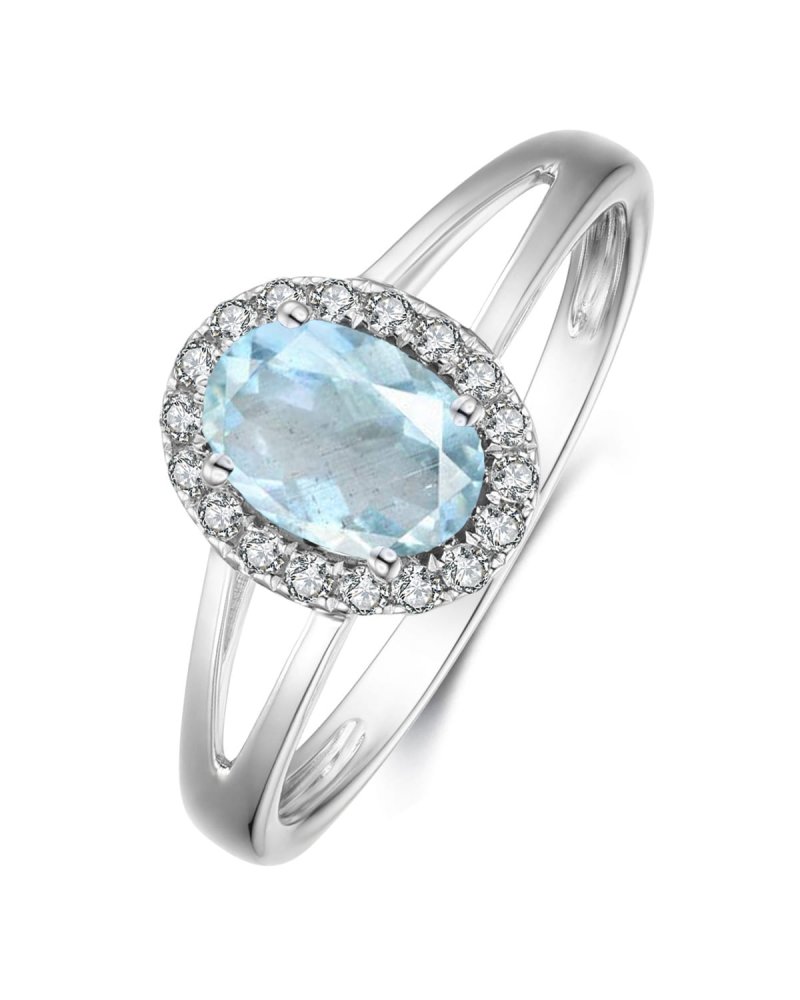 OVAL COLORED STONE DIAMOND RING - Diasun Fine Jewelry