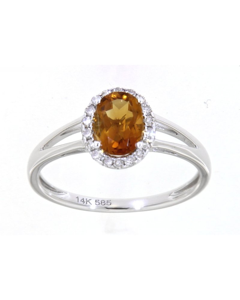 OVAL COLORED STONE DIAMOND RING - Diasun Fine Jewelry