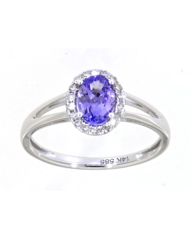 OVAL COLORED STONE DIAMOND RING - Diasun Fine Jewelry