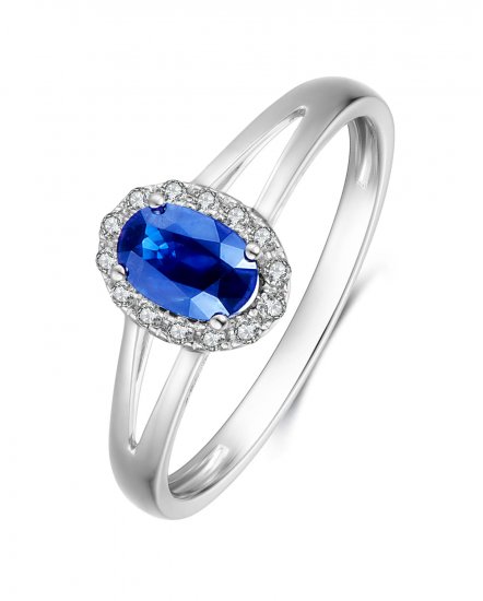 OVAL COLORED STONE DIAMOND RING - Diasun Fine Jewelry