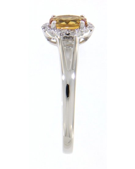 OVAL COLORED STONE DIAMOND RING - Diasun Fine Jewelry