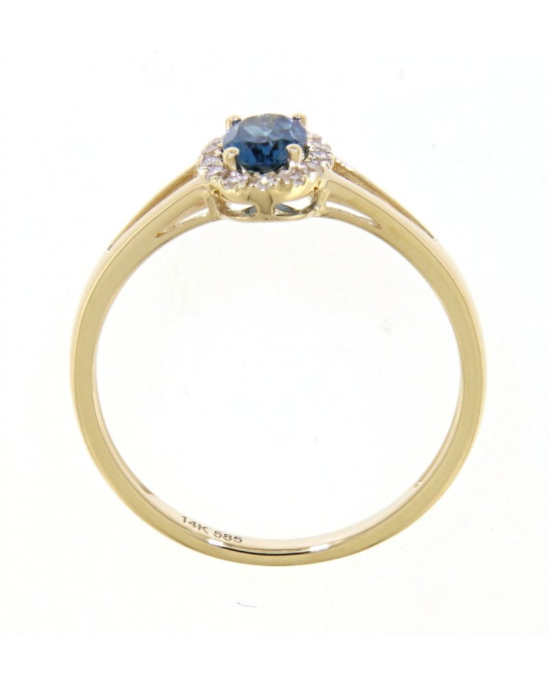 OVAL COLORED STONE DIAMOND RING - Diasun Fine Jewelry