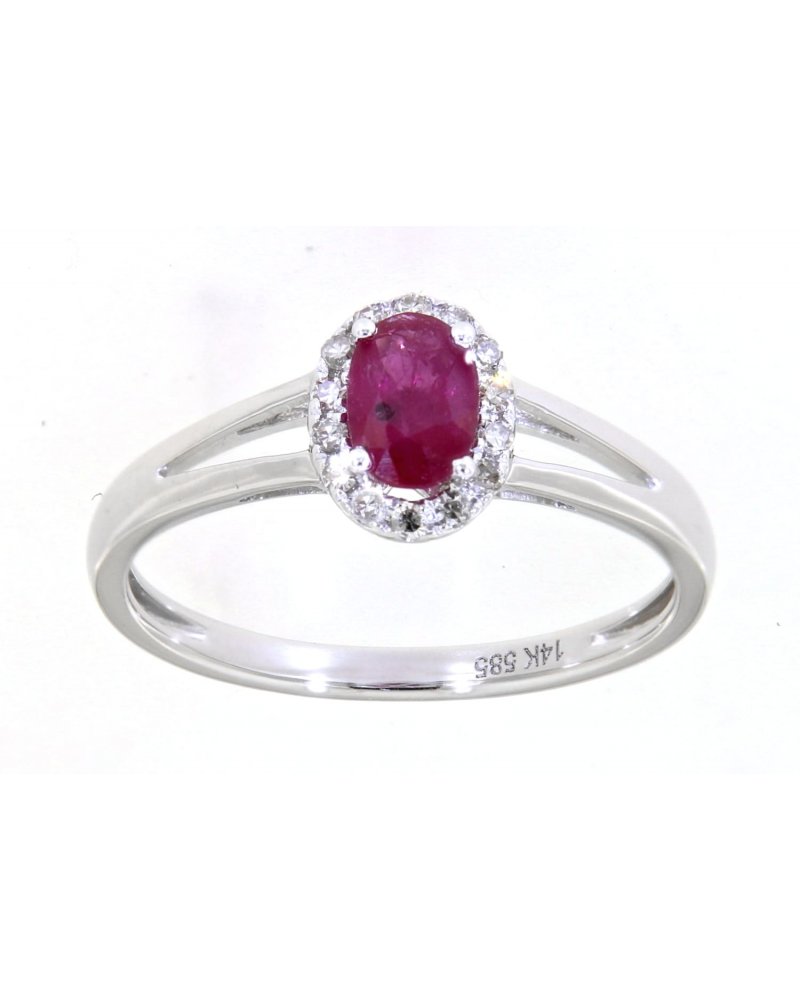 OVAL COLORED STONE DIAMOND RING - Diasun Fine Jewelry